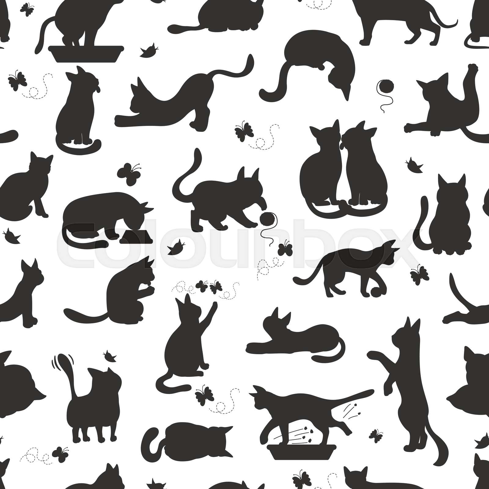 kat, clipart, katte | Stock vektor | Colourbox