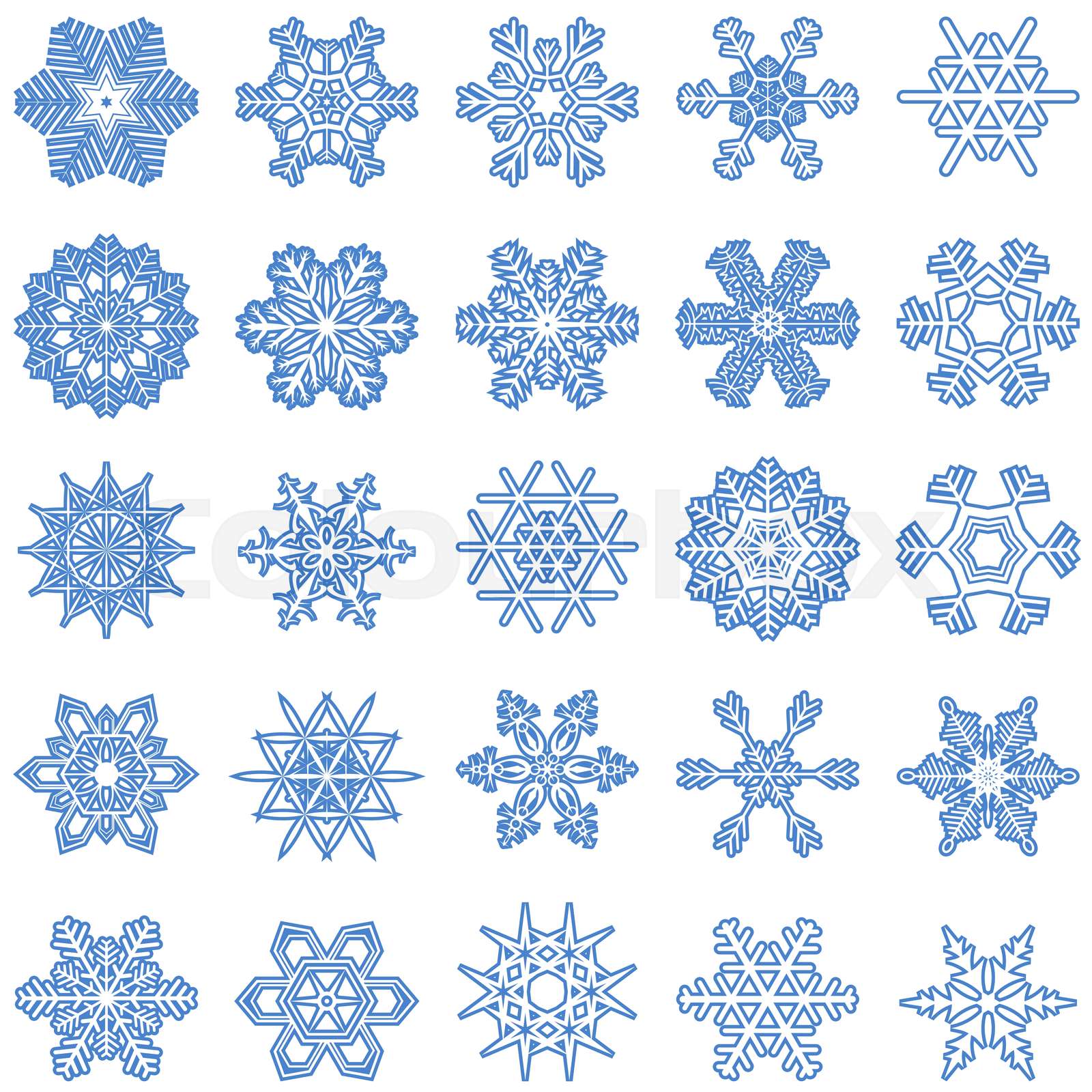 collection of snow stars | Stock vector | Colourbox