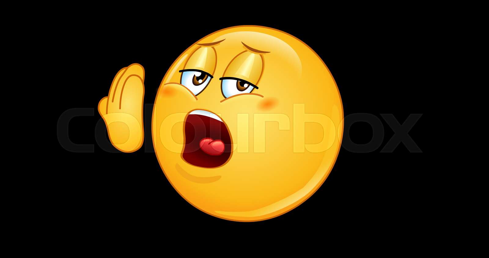 Yawn emoticon animation | Stock video | Colourbox