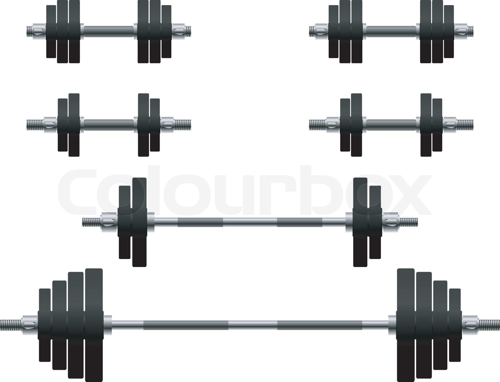 set of weights. second variant. vector illustration | Stock vector ...