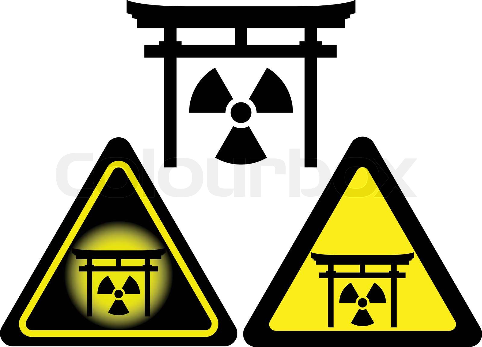 signs of radiation japan. vector illustration | Stock vector | Colourbox