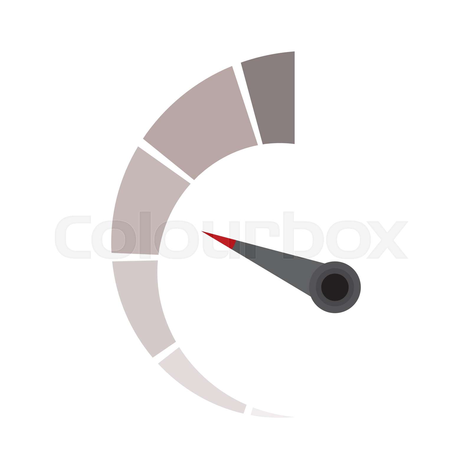 Measurement indicator with red arrow | Stock vector | Colourbox