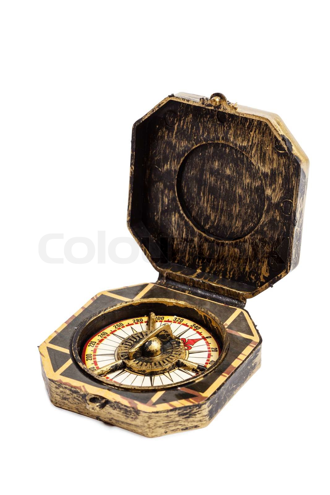 Old vintage compass isolated | Stock image | Colourbox