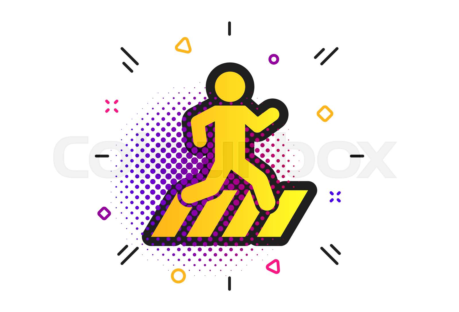 Crosswalk icon. Crossing street sign. Vector | Stock vector | Colourbox