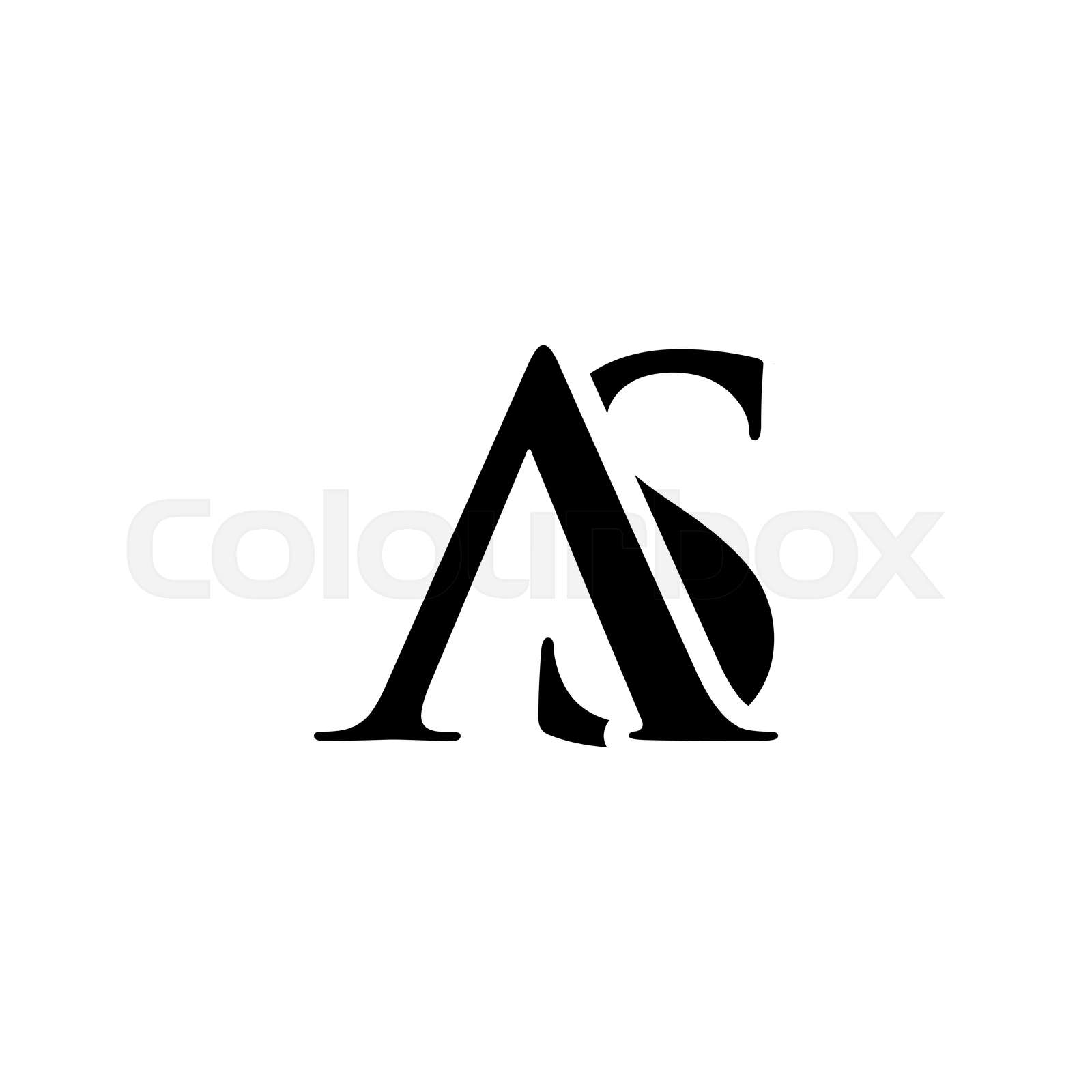 Initial as alphabet logo design template vector | Stock vector | Colourbox