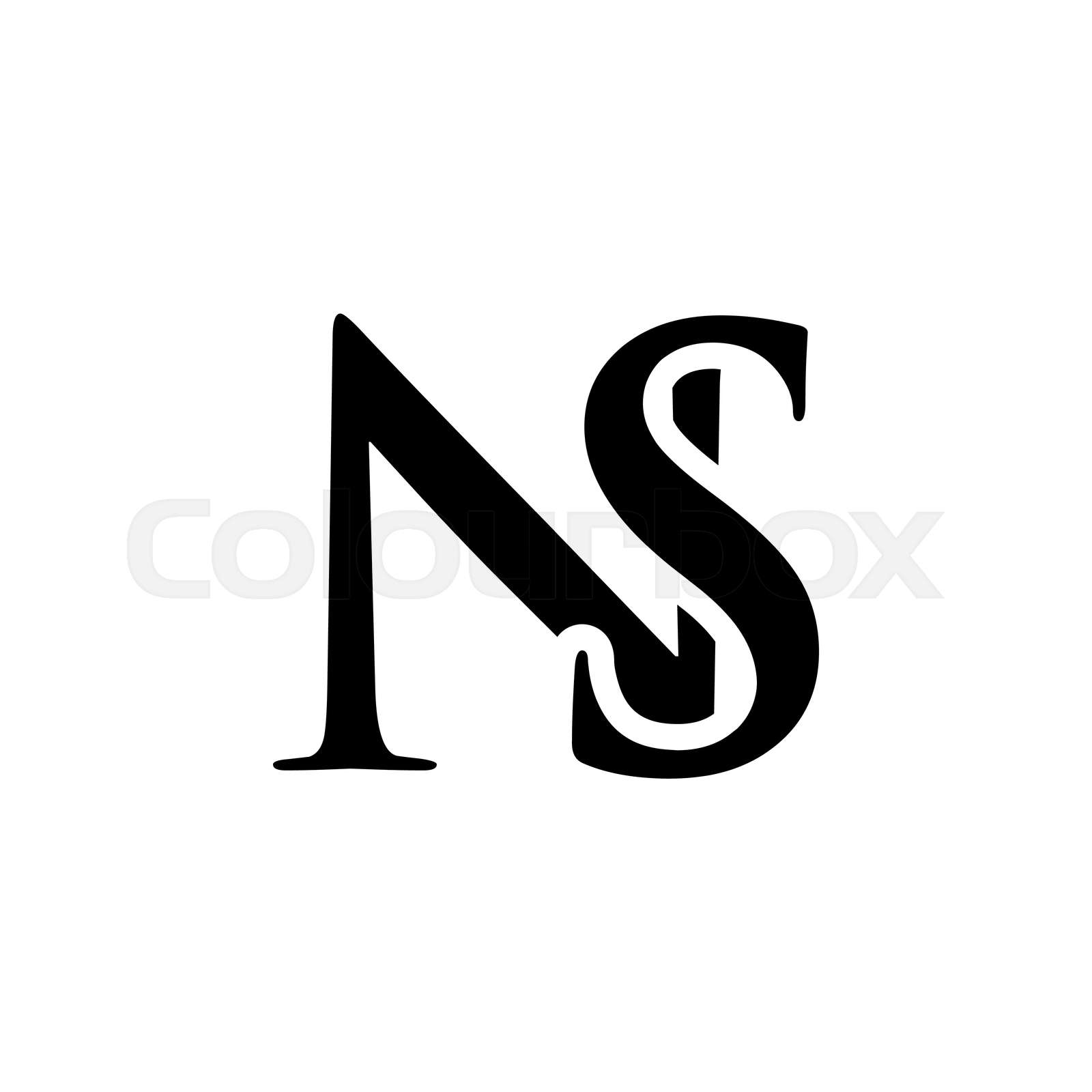Initial ns alphabet logo design template vector | Stock vector | Colourbox