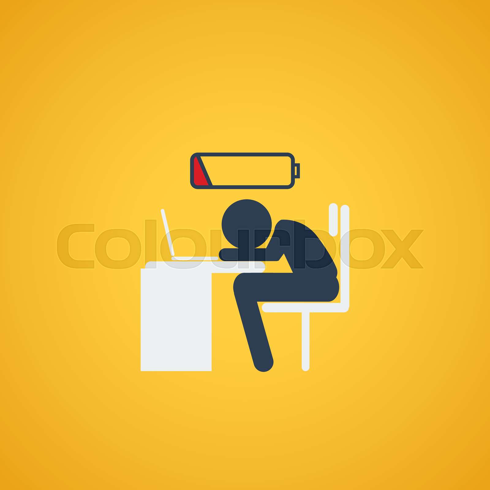 burnout syndrome icon logo vector | Stock vector | Colourbox