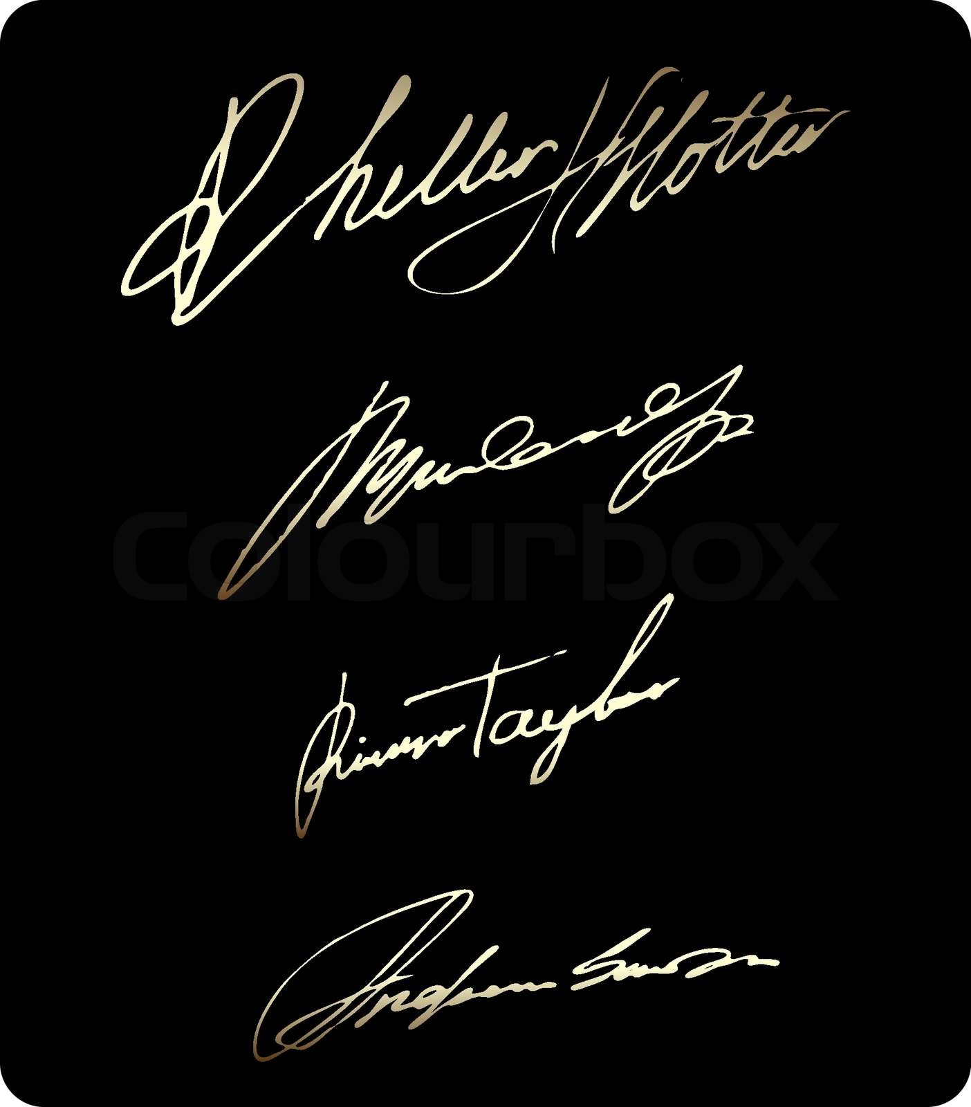 Personal Ink Signatures Vector Collection | Stock vector | Colourbox