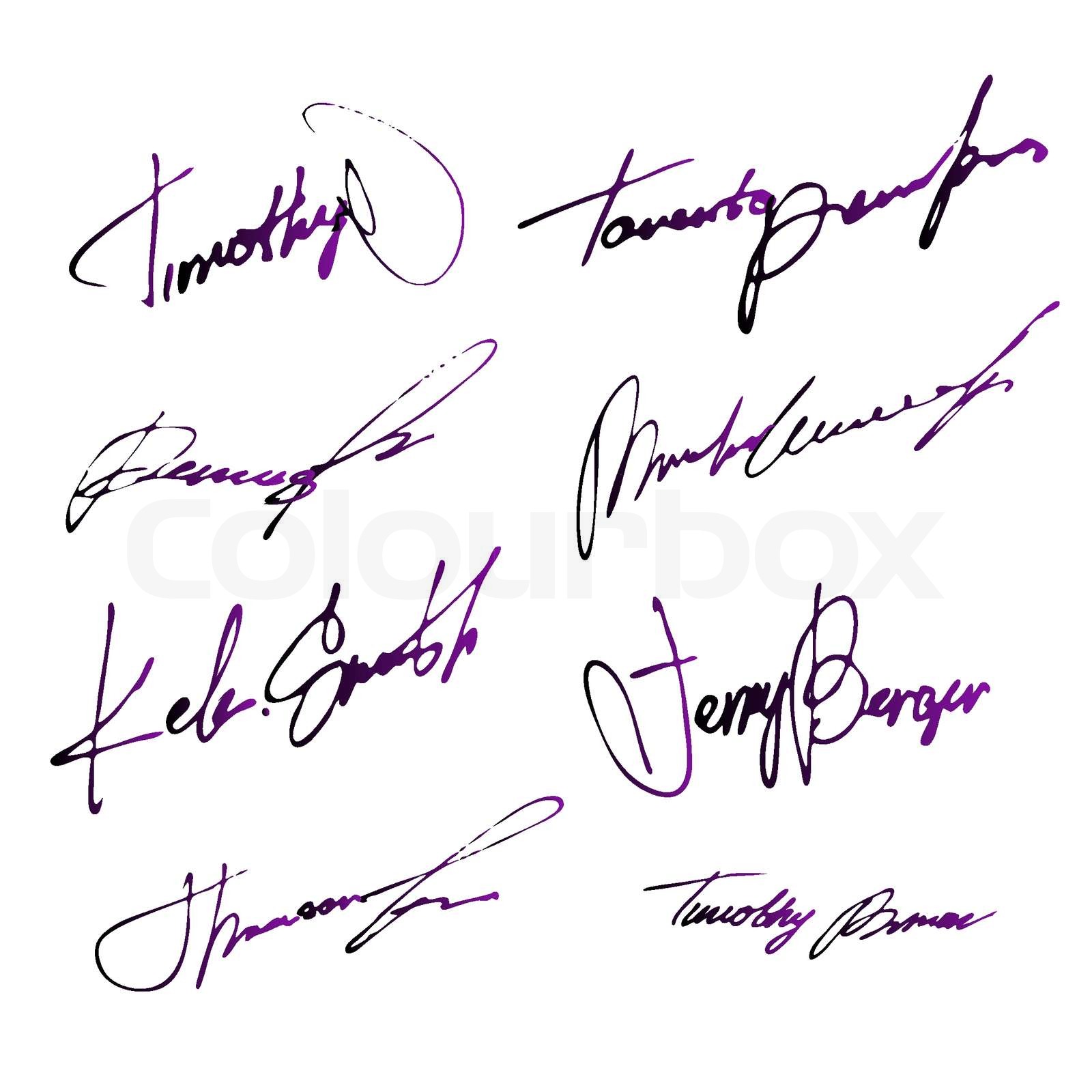 Personal Ink Signatures Vector Collection | Stock vector | Colourbox