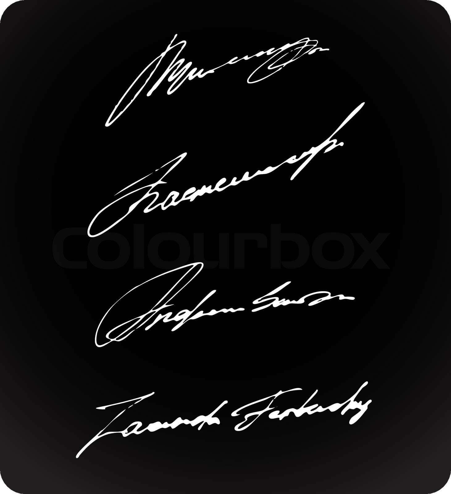 Personal Ink Signatures Vector Collection | Stock vector | Colourbox