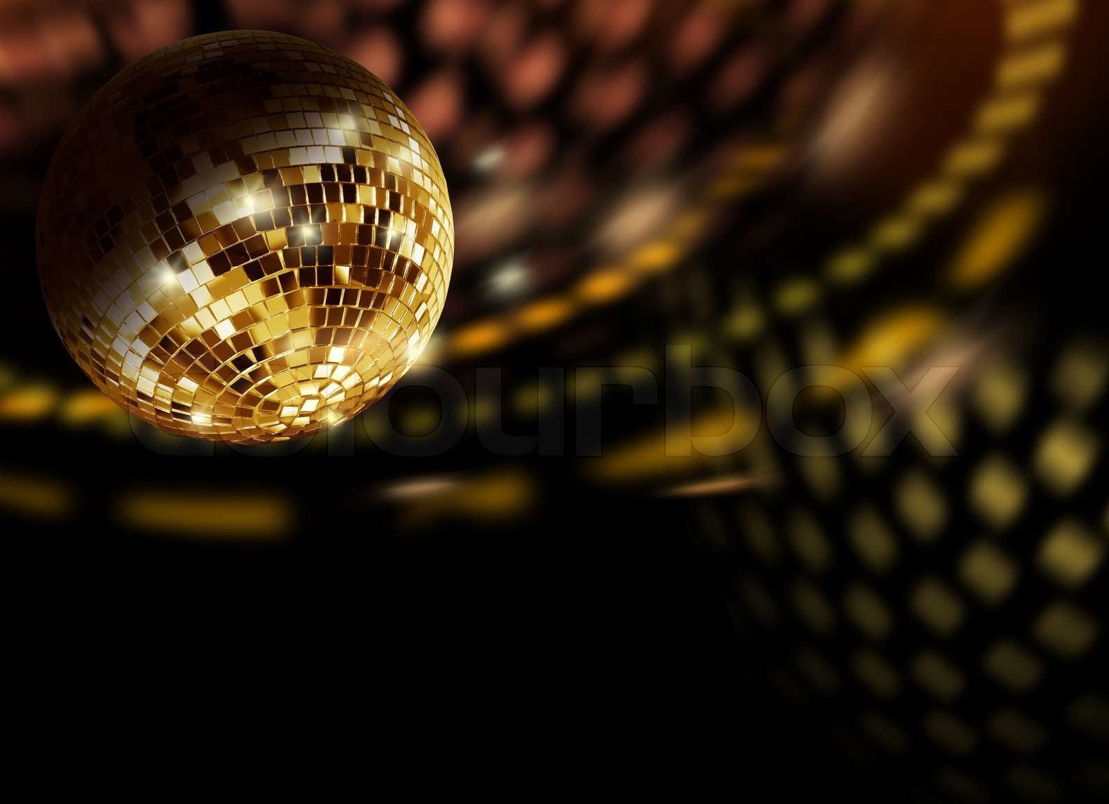 Golden disco reflections | Stock image | Colourbox