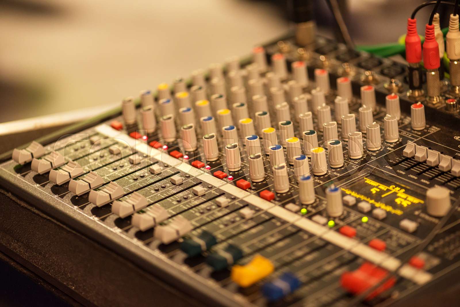 Stage controller with sliders. | Stock image | Colourbox