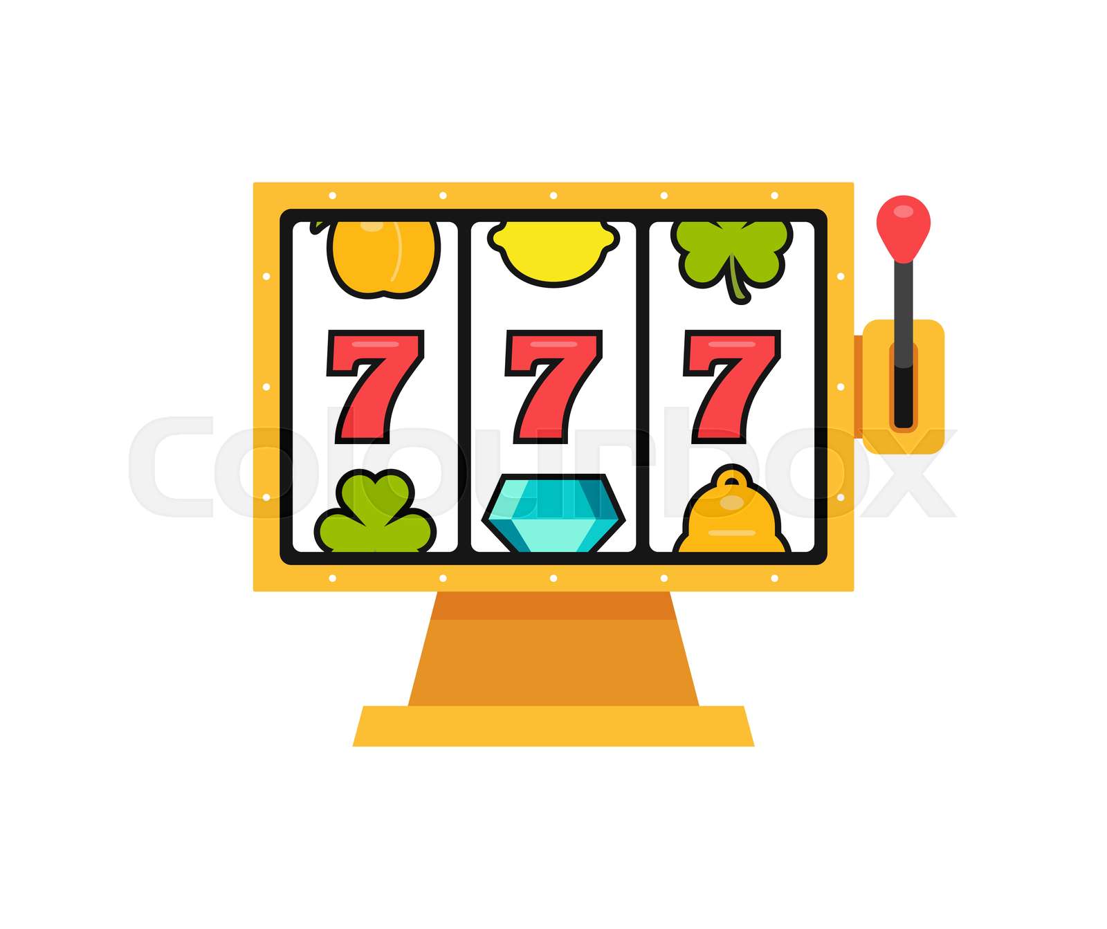 777 Slot Machine. Casino vegas game | Stock vector | Colourbox