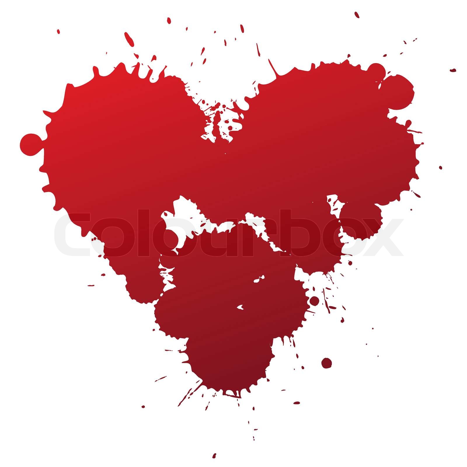 red splash heart vector image | Stock vector | Colourbox