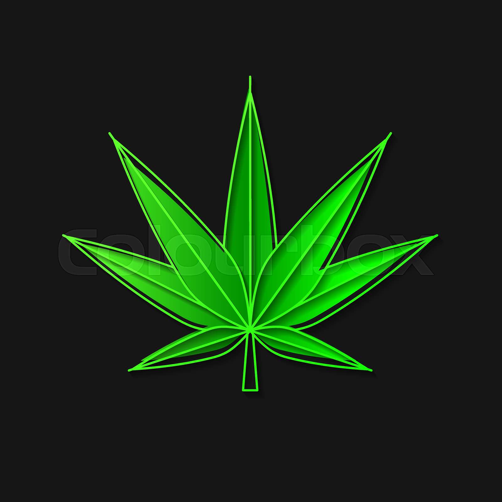 blatt, joint, dope | Stock-Vektor | Colourbox