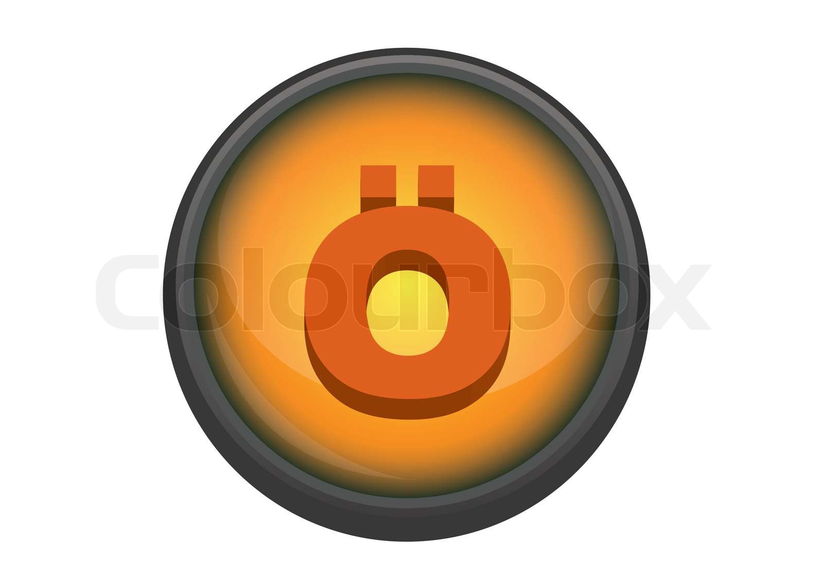 Letter ö on a golden button | Stock vector | Colourbox