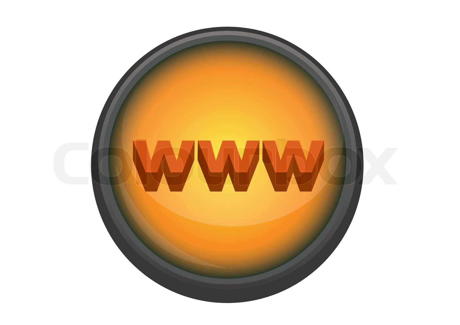 World wide web button | Stock vector | Colourbox