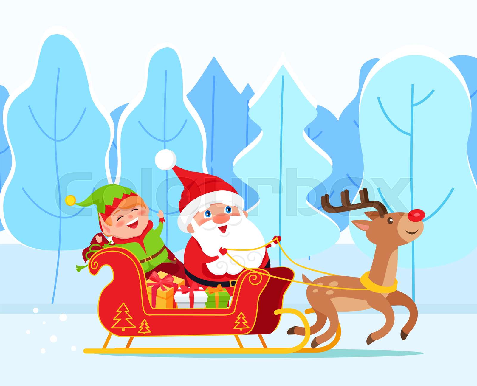 Sleigh Ride Cartoon