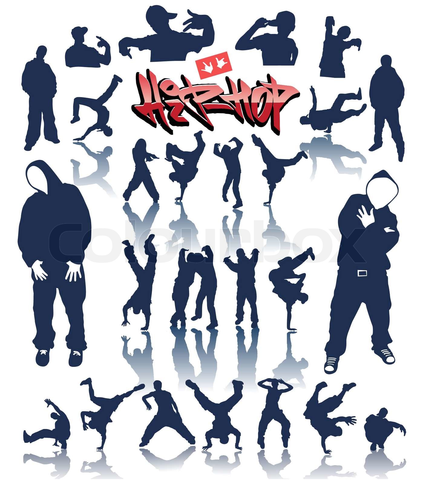 dance persons, breakdance vector hip hop graffiti | Stock vector ...