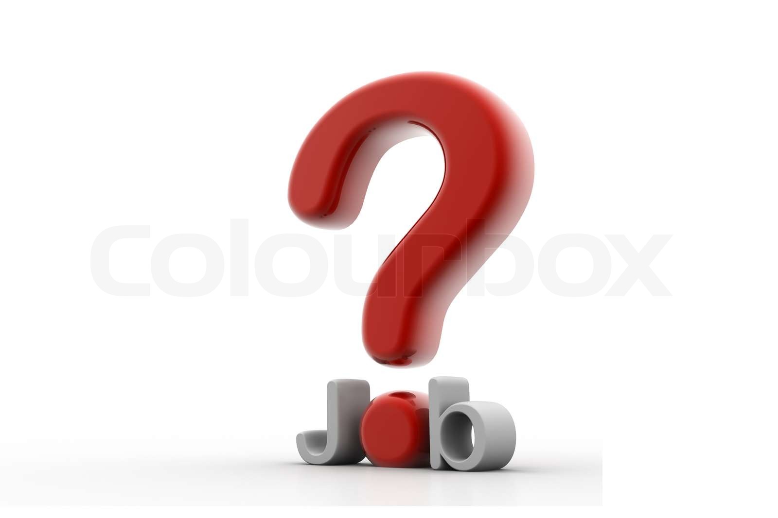 Question mark and job | Stock image | Colourbox