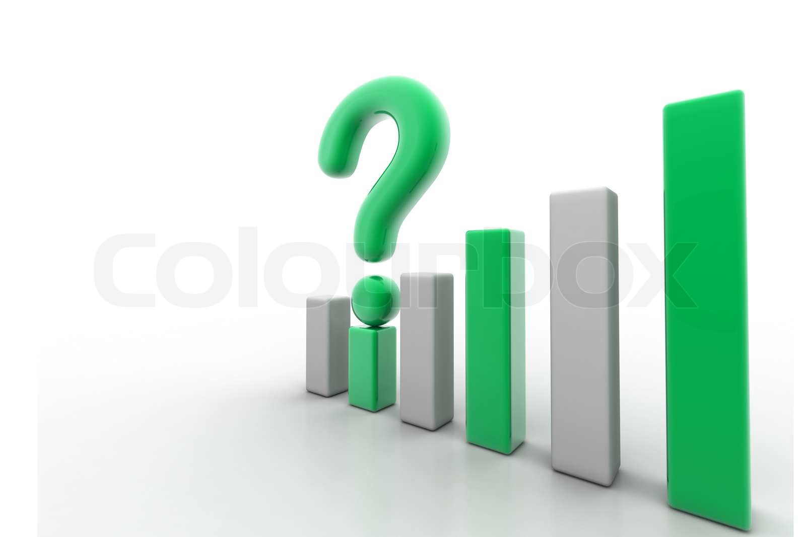 Graph with question mark | Stock image | Colourbox