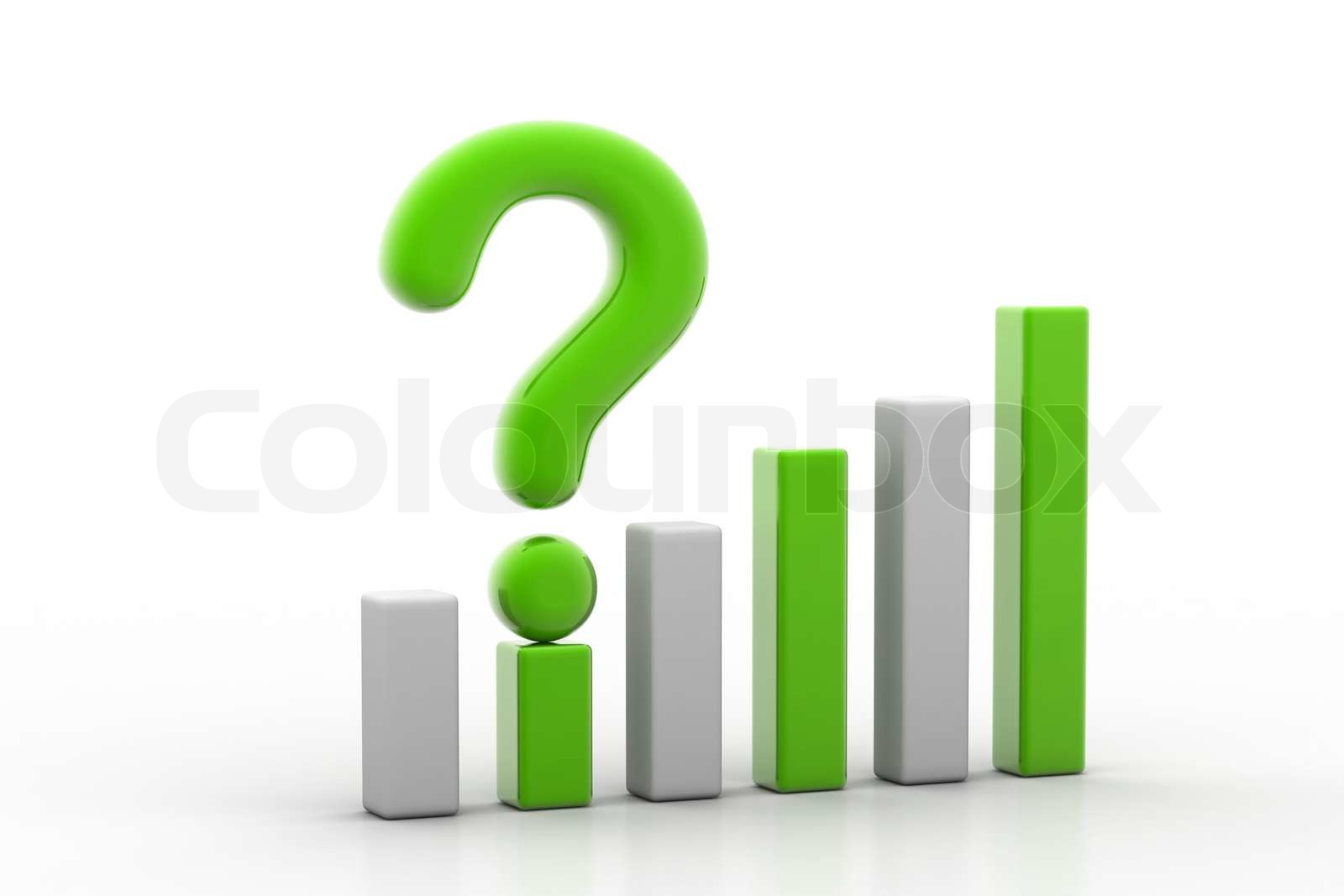 Graph with question mark | Stock image | Colourbox