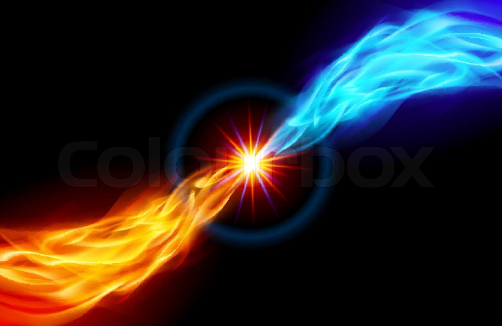 Bright fiery Star | Stock vector | Colourbox