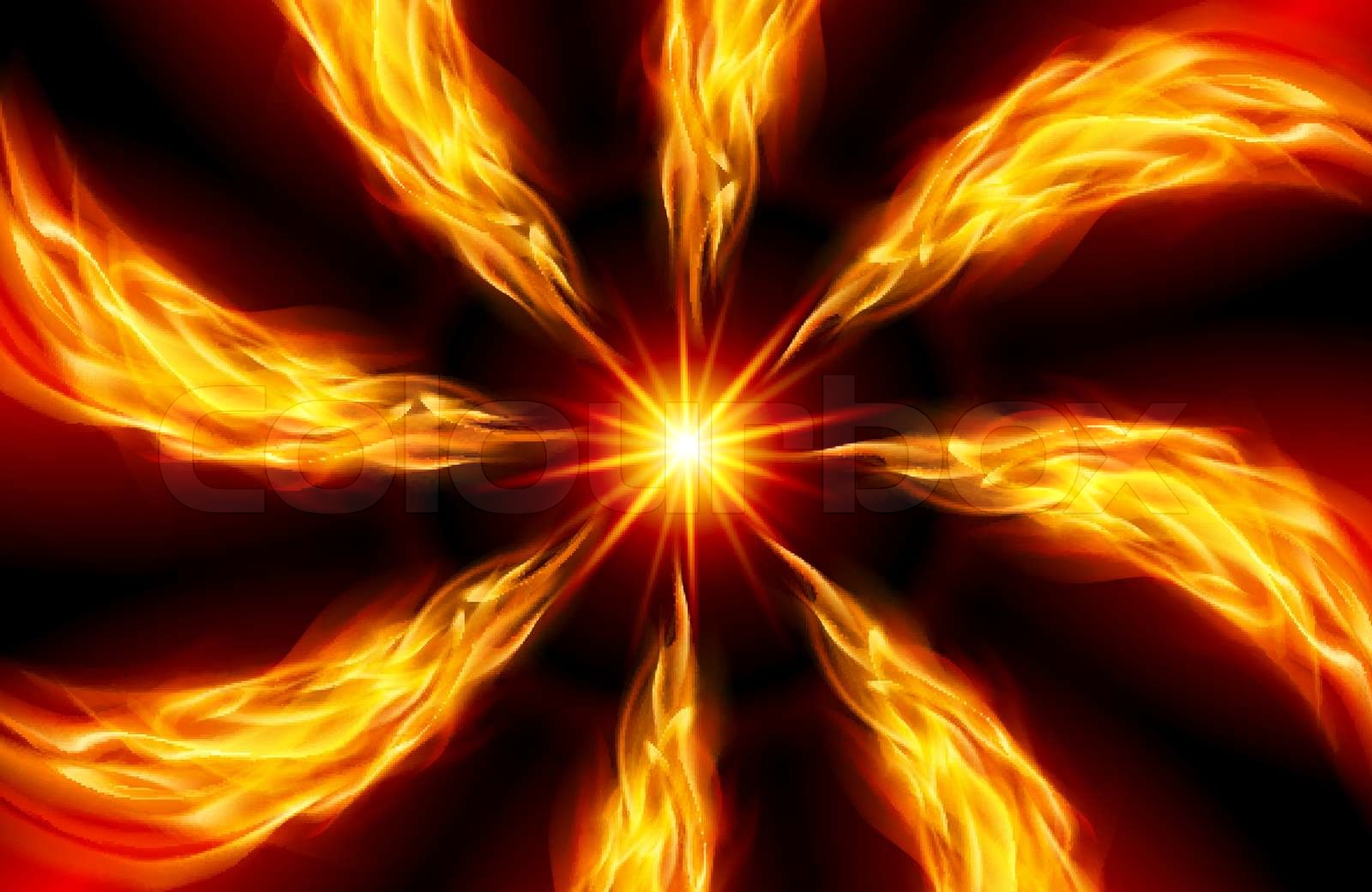 Bright fiery Star | Stock vector | Colourbox