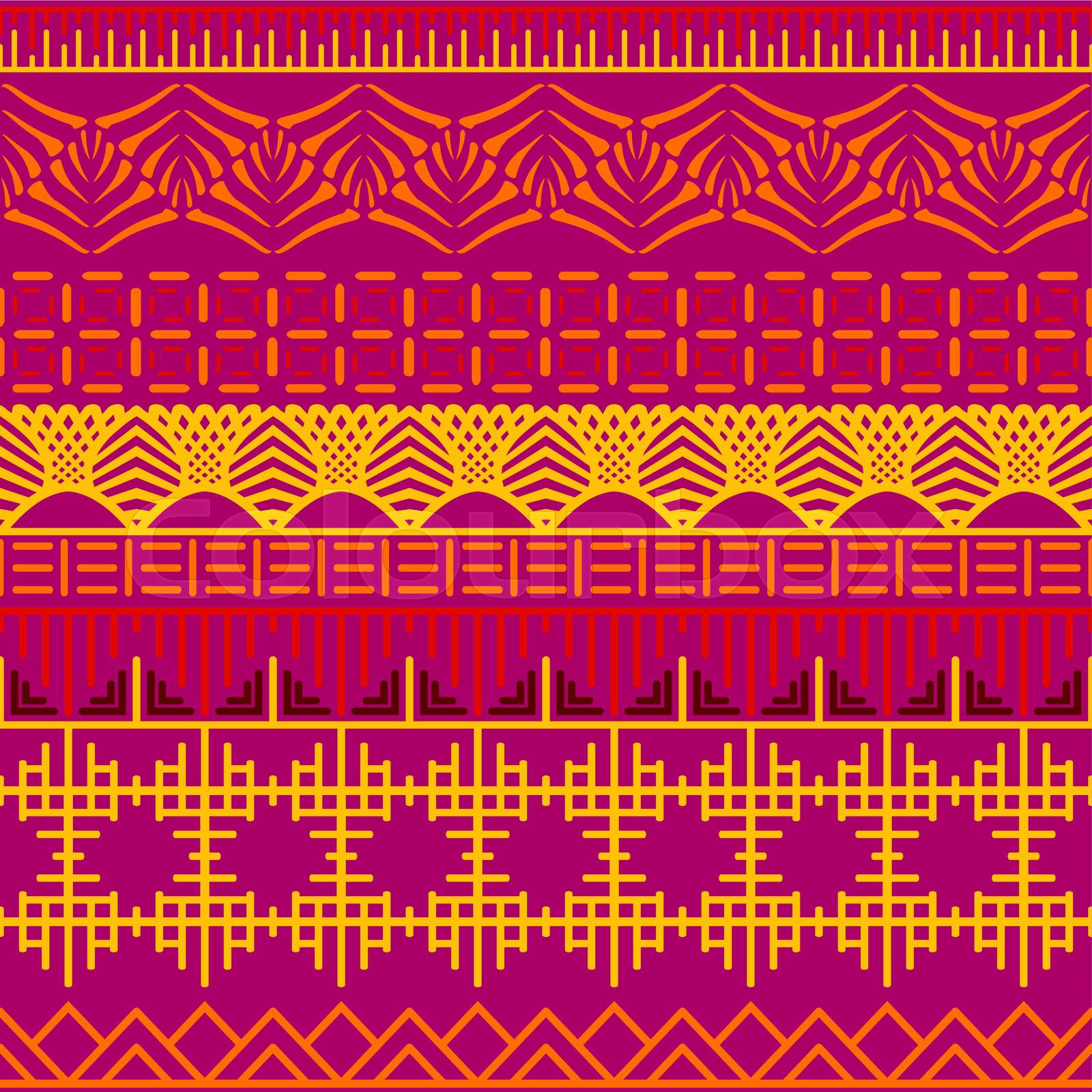 Tribal ethnic seamless pattern. | Stock vector | Colourbox