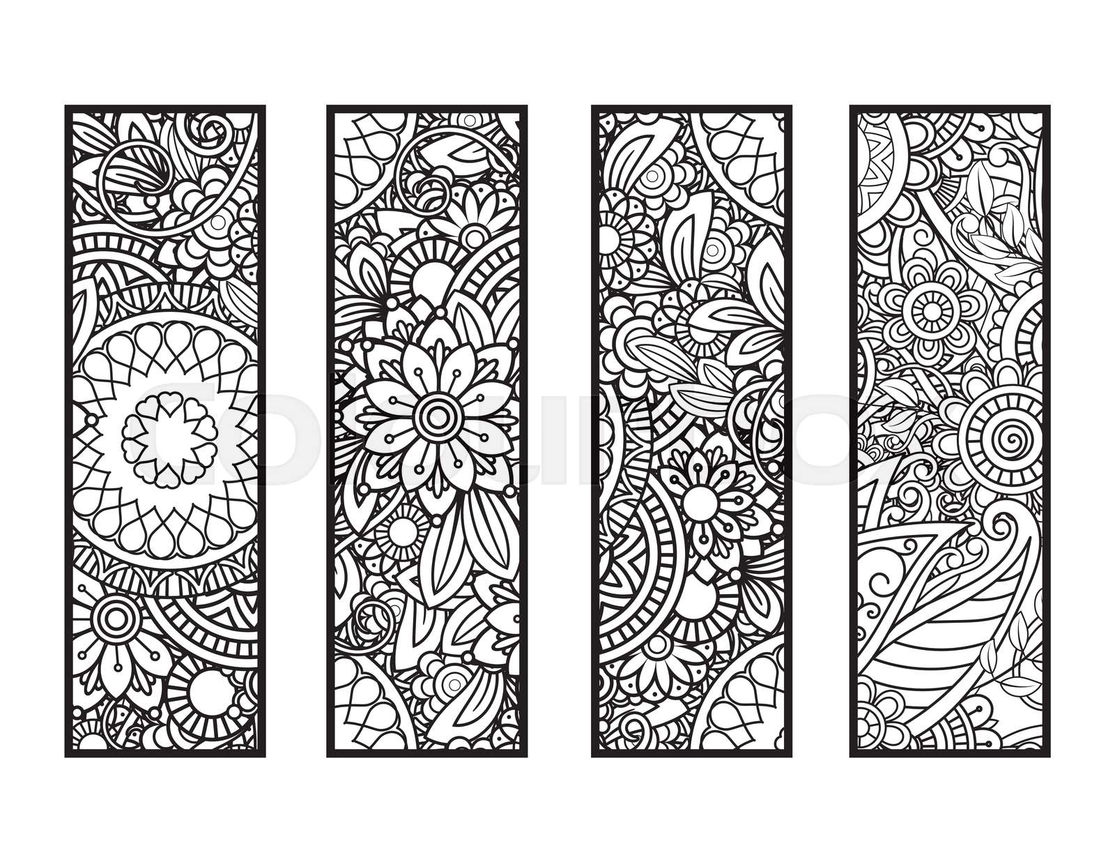 Coloring bookmarks set | Stock vector | Colourbox