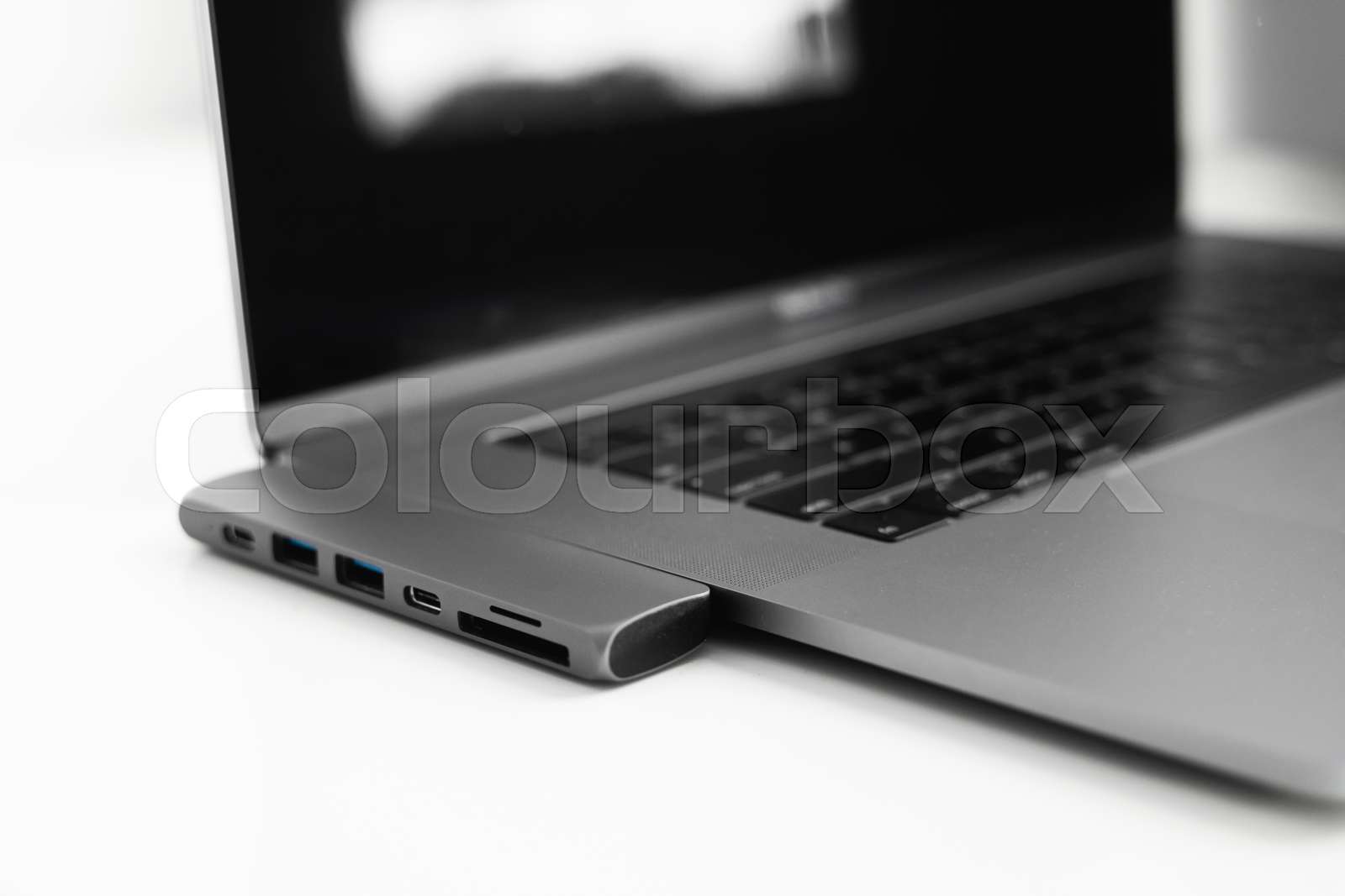 The USB adapter under the Type-C connector for laptop. Multiport ...