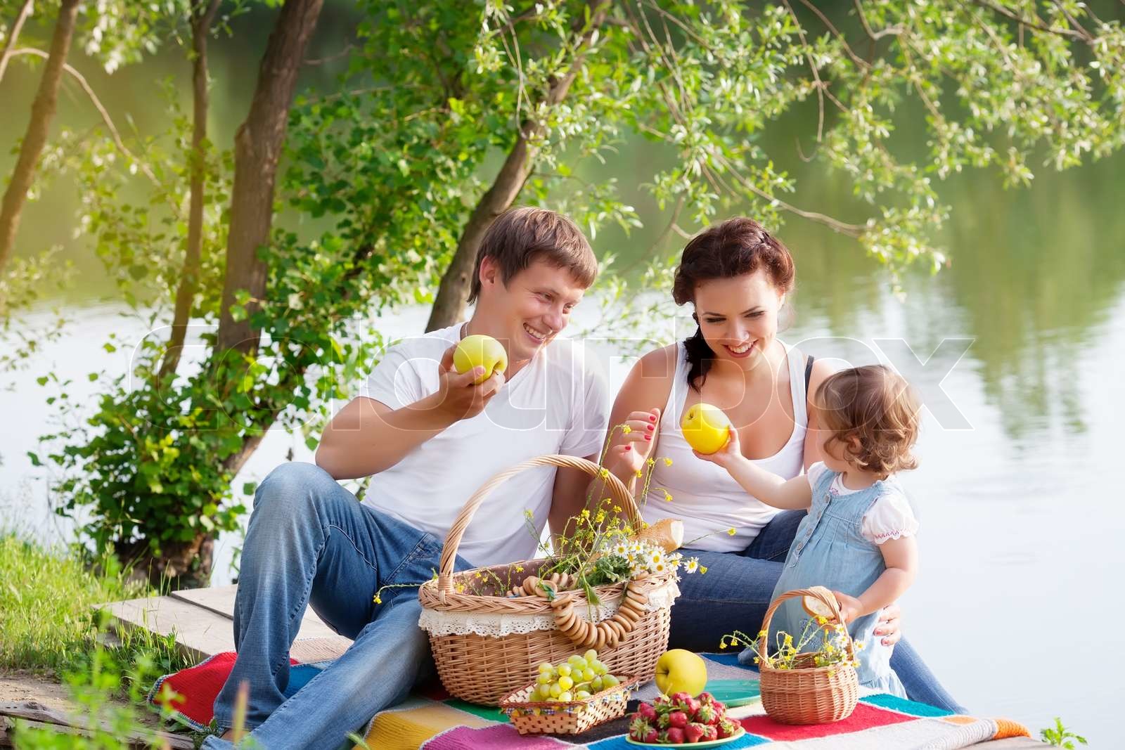 Family on picnic | Stock image | Colourbox