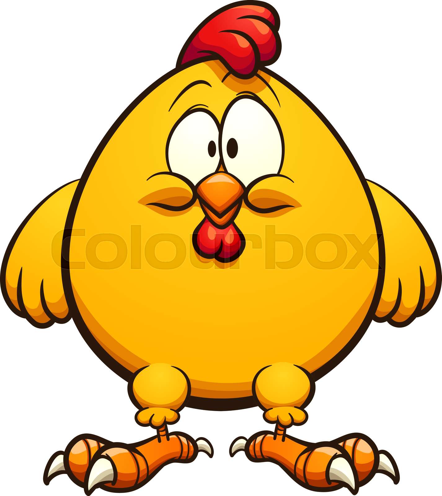 Fat chicken | Stock vector | Colourbox