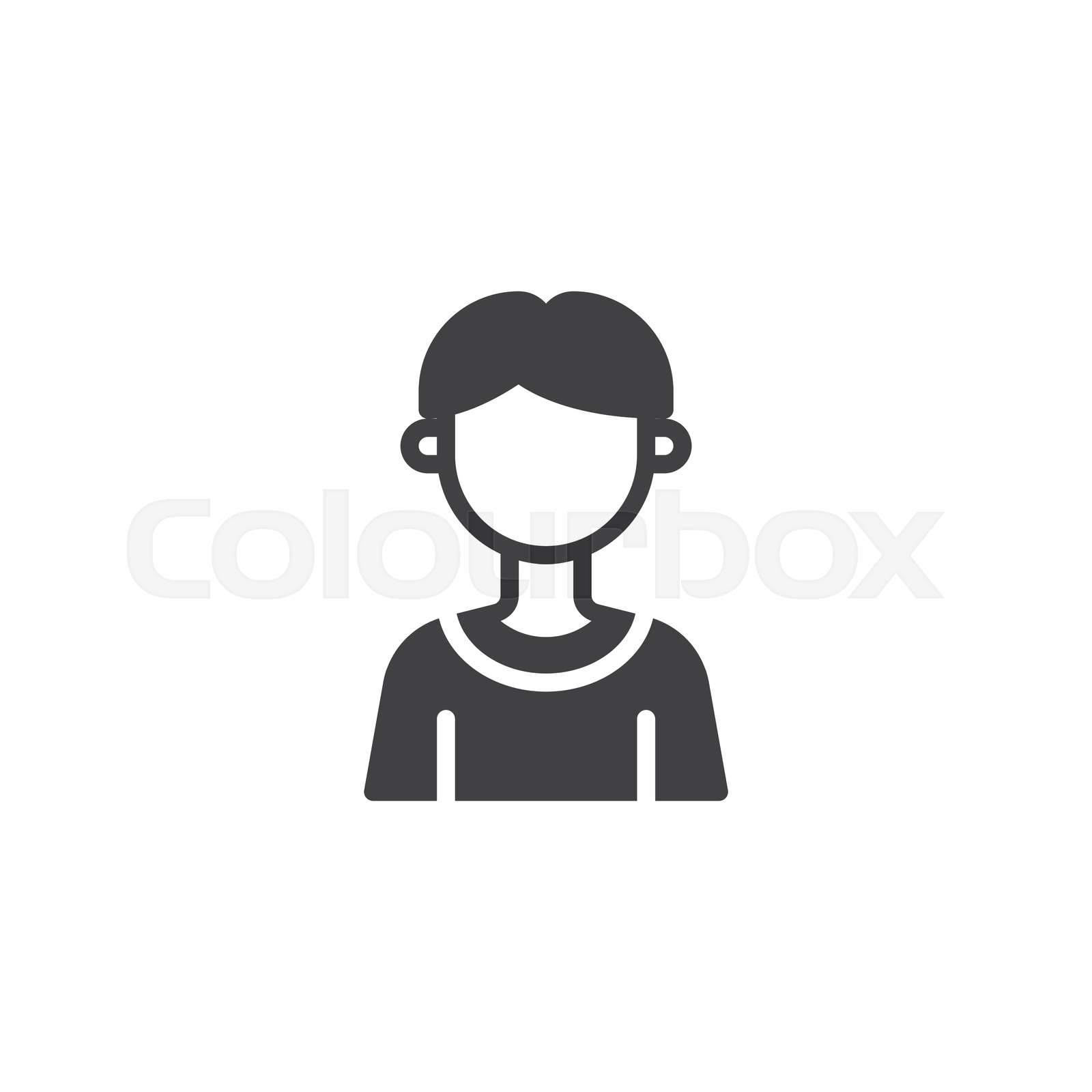 Faceless boy avatar vector icon | Stock vector | Colourbox