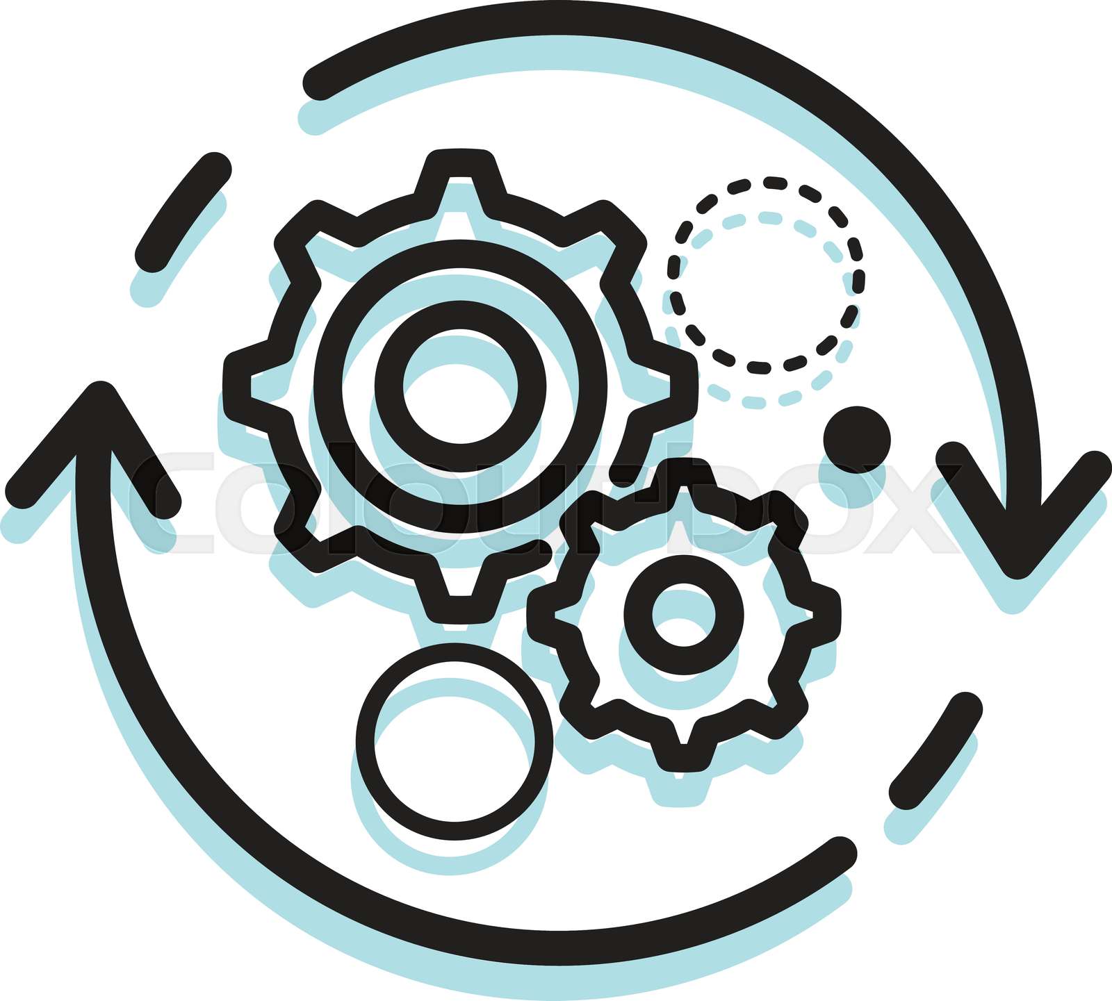 Process Optimization Gear Icon | Stock vector | Colourbox