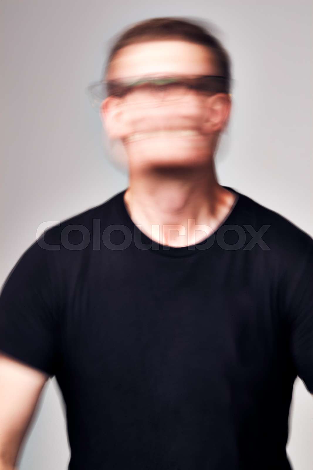 Concept Shot Of Man With Distorted Face Illustrating Mental Health ...