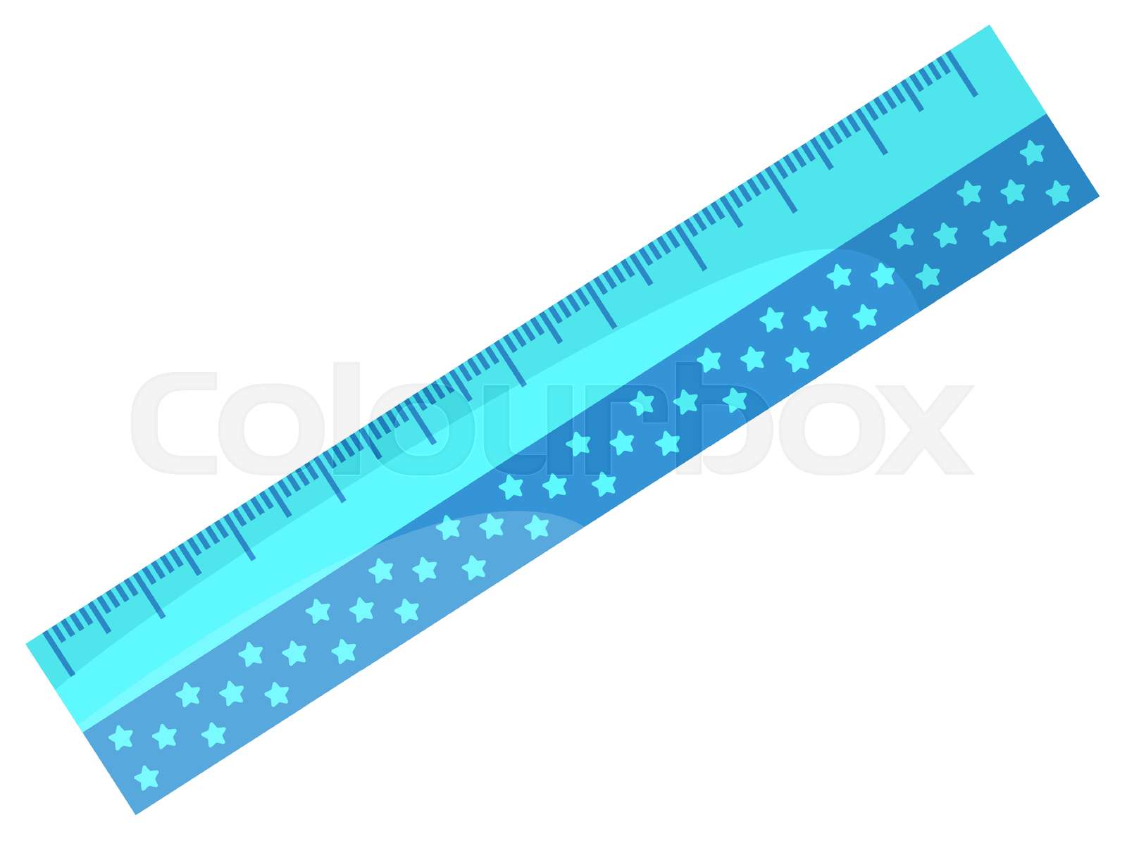 Ruler for Maths Lessons, School Supplies Closeup | Stock vector | Colourbox
