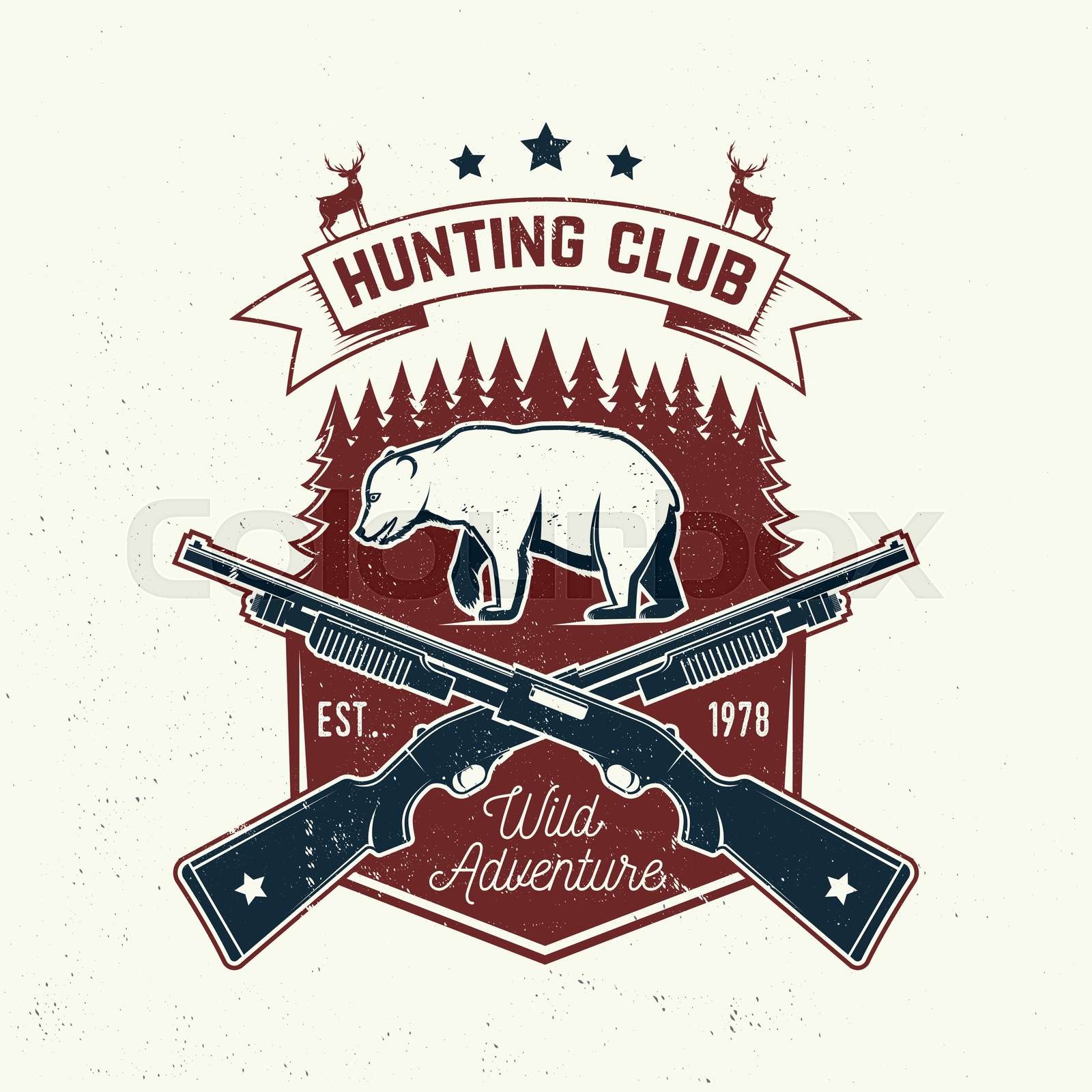 Hunting club. Vector. Concept for shirt, label, print, stamp or tee ...