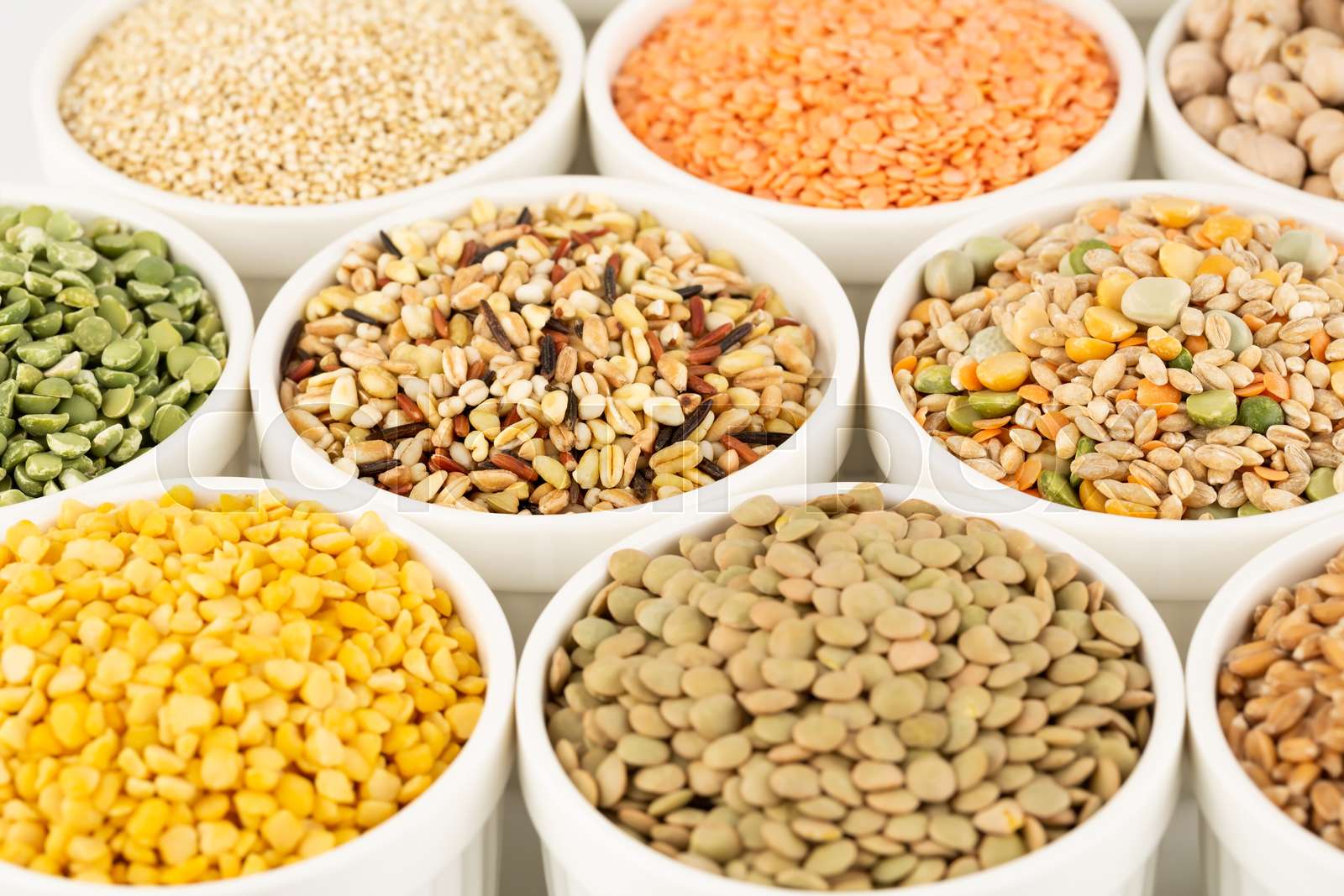 Collection of cereals and beans | Stock image | Colourbox