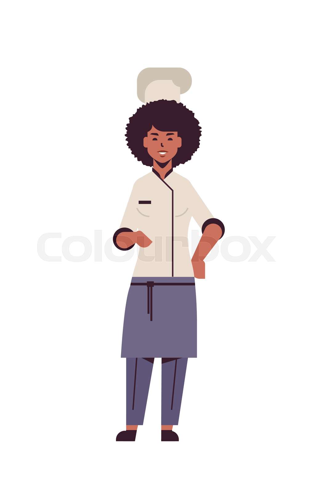 Black Female Chef Cartoon