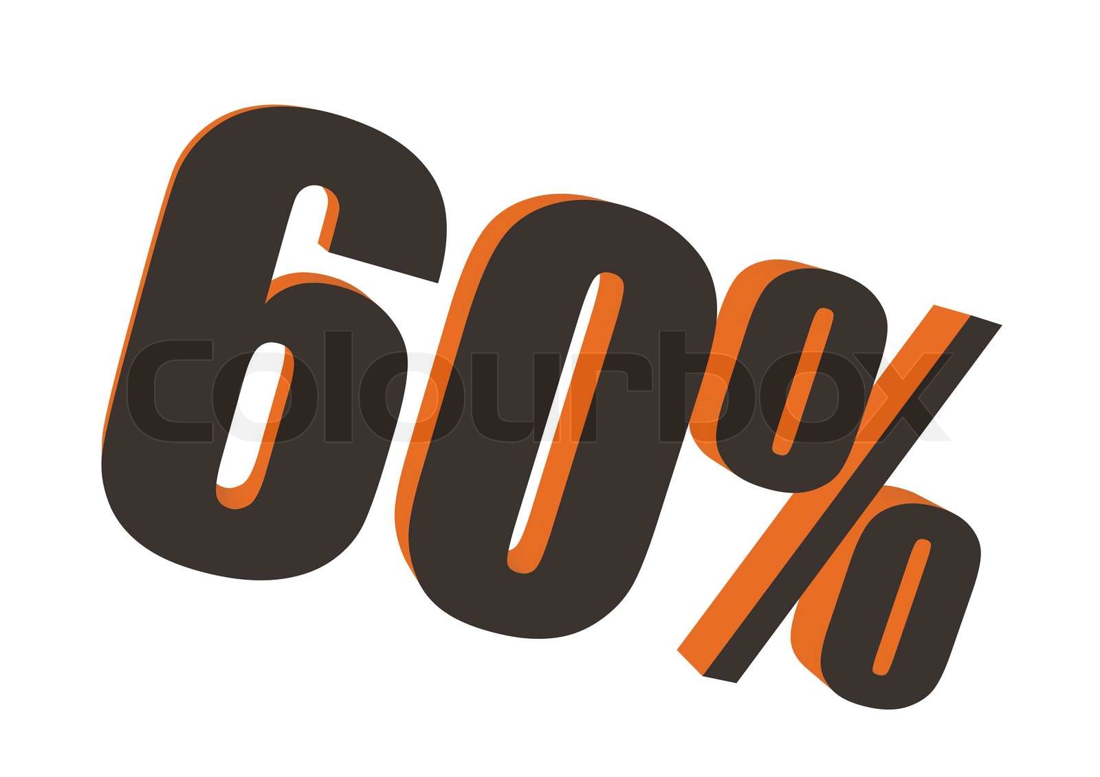 60 Prozent e-Commerce-Umsatz-Abzeichen | Stock-Vektor | Colourbox