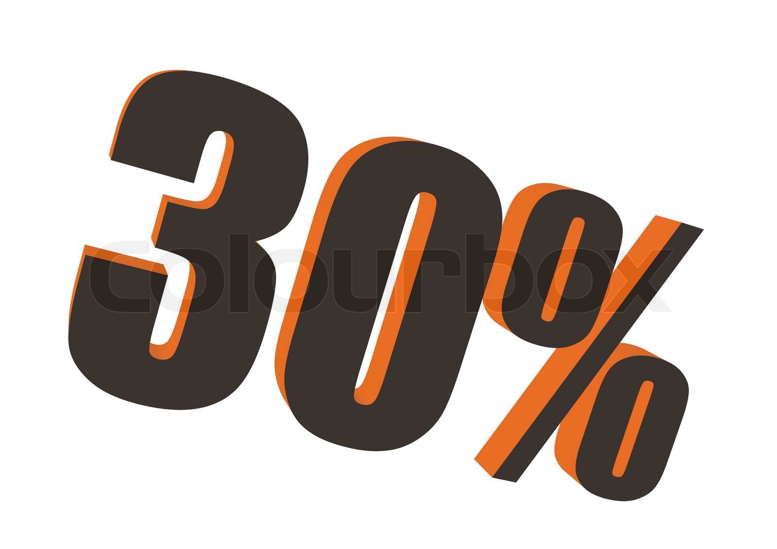 30 %-e-Commerce-Angebot-Zeichen | Stock-Vektor | Colourbox