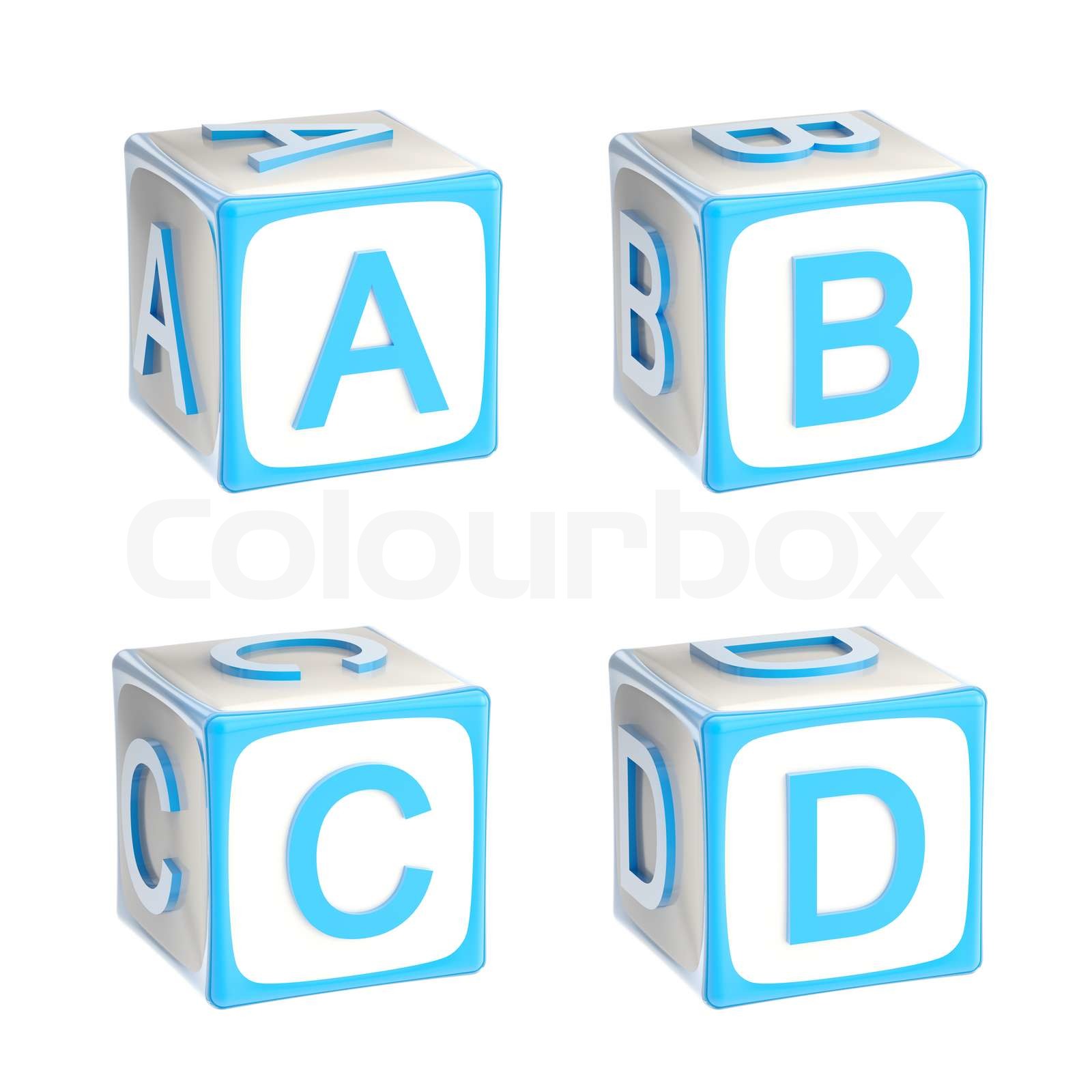 ABC: alphabet made of children playing cubes | Stock image | Colourbox