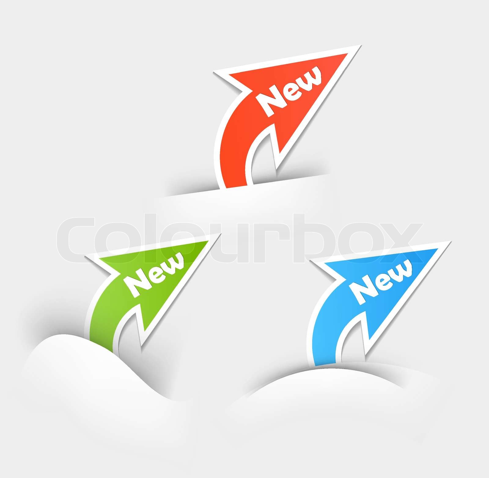 neue Etiketten-Pfeil-Design-Elemente | Stock-Vektor | Colourbox