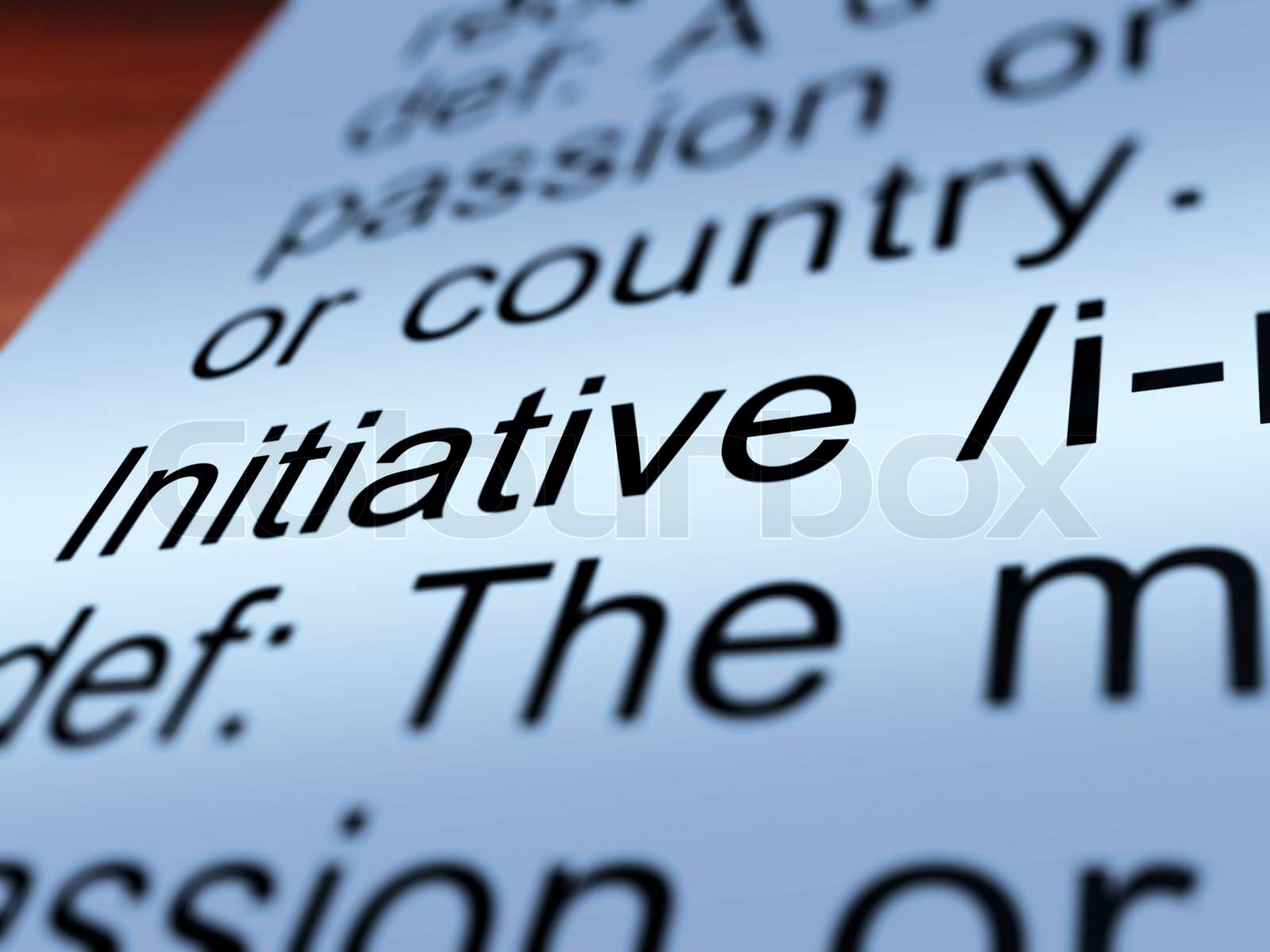 Initiative Definition Closeup Showing Resourcefulness | Stock image ...