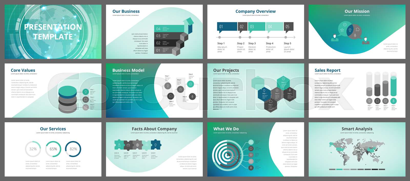 Business presentation templates | Stock vector | Colourbox