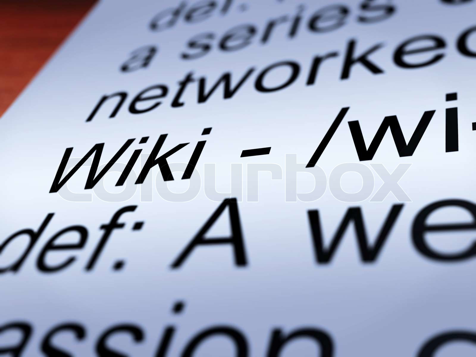 Wiki Definition Closeup Showing Online Encyclopedia | Stock image ...