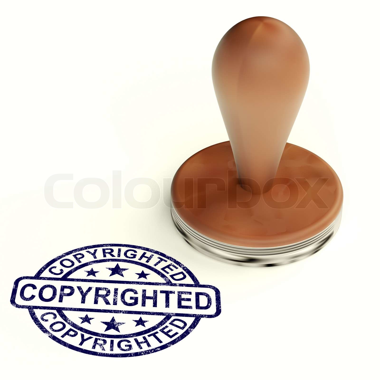 Copyrighted Stamp Showing Patent Or Trademarks | Stock image | Colourbox
