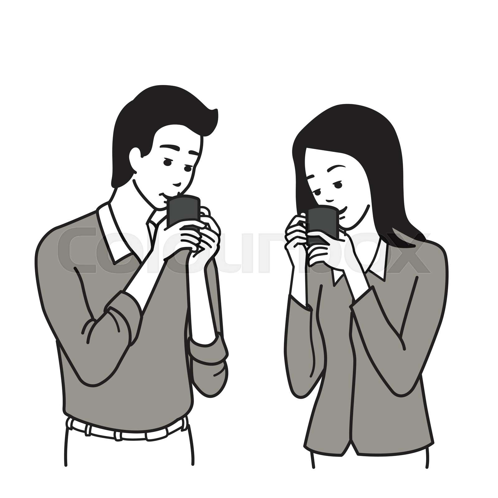 kaffe, drikke, tegning | Stock vektor | Colourbox