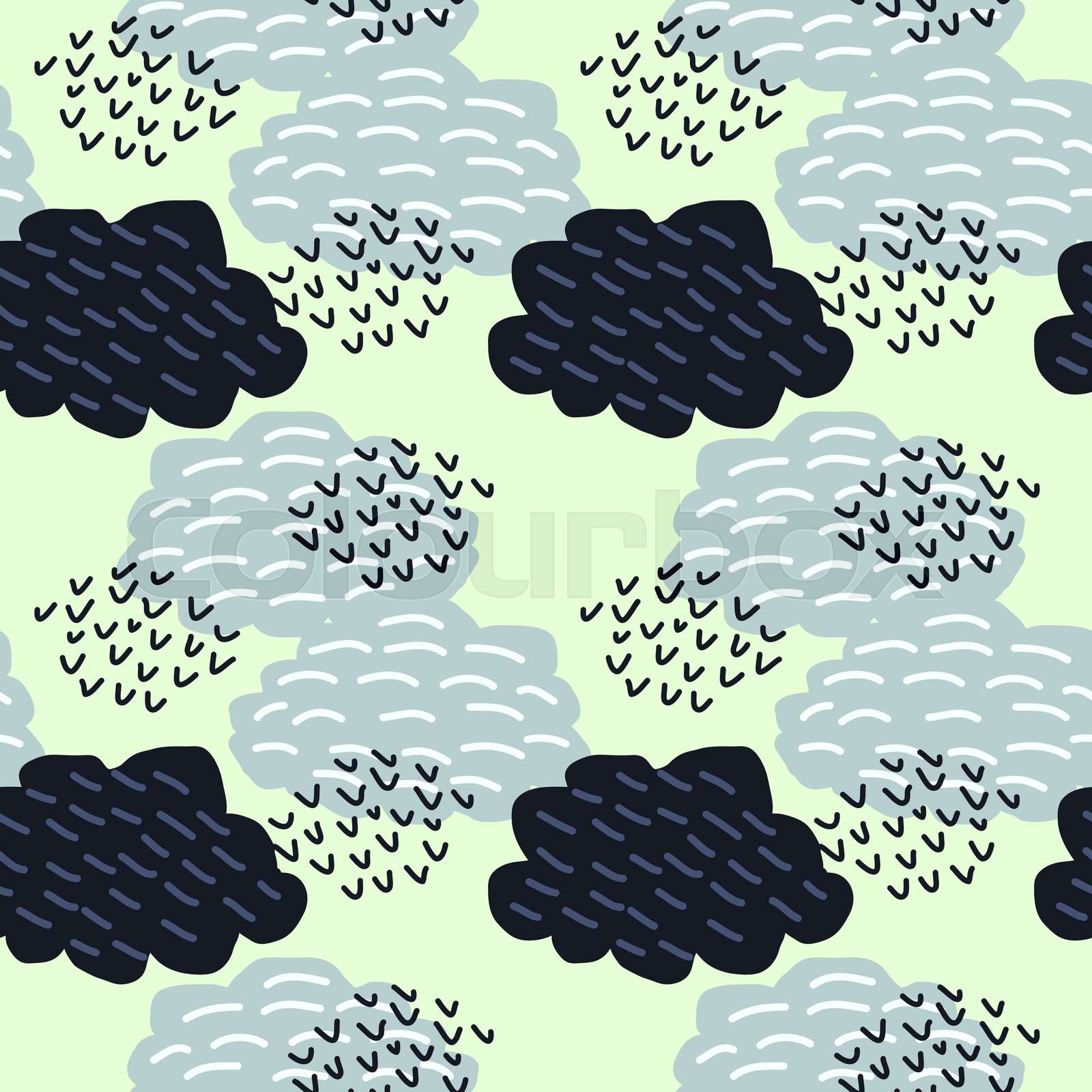 Seamless clouds pattern | Stock vector | Colourbox